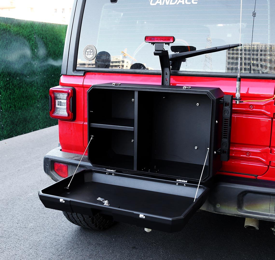 Jeep Wrangler Rubicon Tailgate Storage Box - Rugged & Organized Gear ...