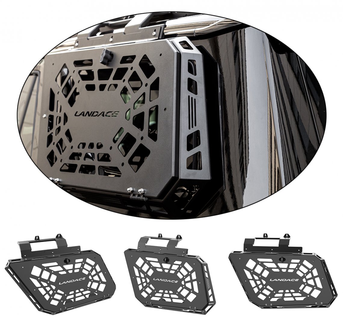 High-Quality Black Powder Coated Off-Road Rear Window Exterior MOLLE Panel