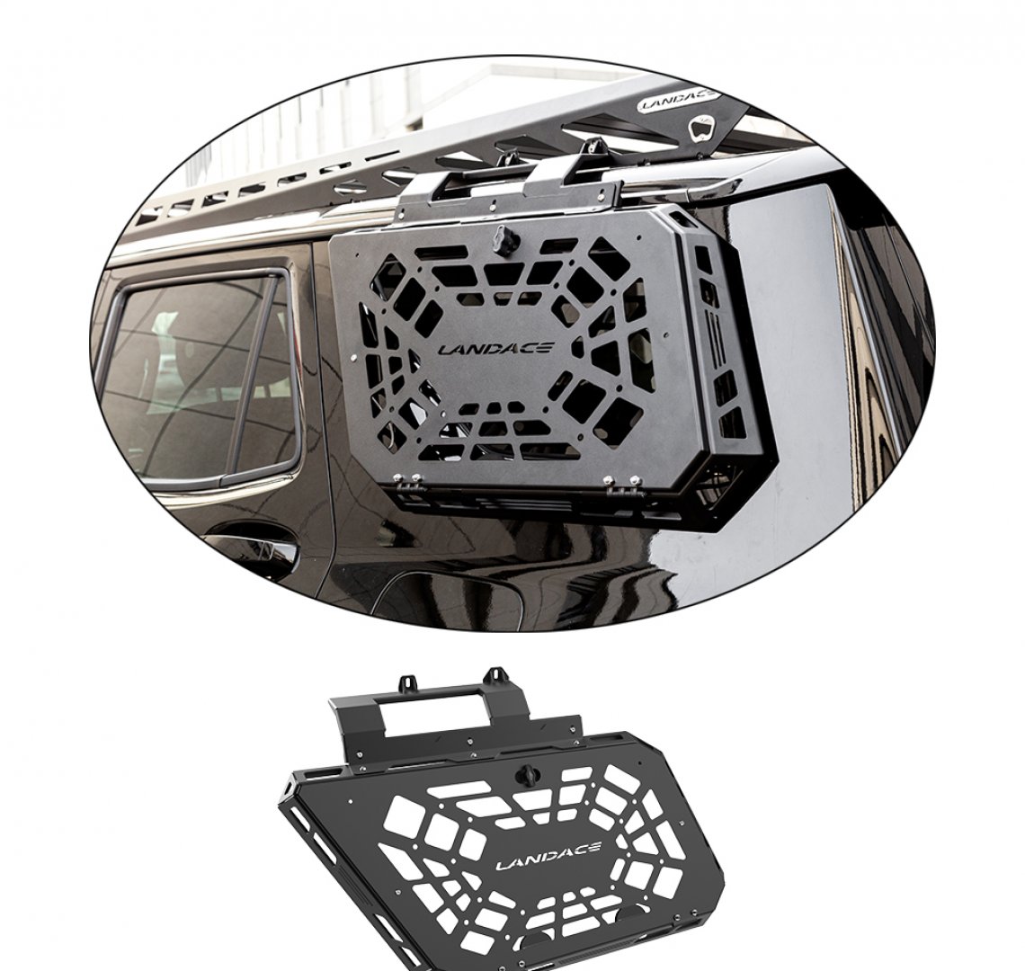 High-Quality Black Powder Coated Off-Road Rear Window Exterior MOLLE Panel